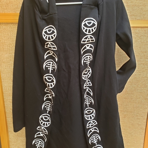 Tops | Super Cozy Goth Symbol Cardigan S | Poshmark
